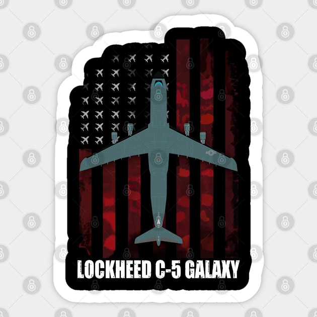 Lockheed c 5 galaxy - Lockheed C 5 Galaxy - Sticker | TeePublic